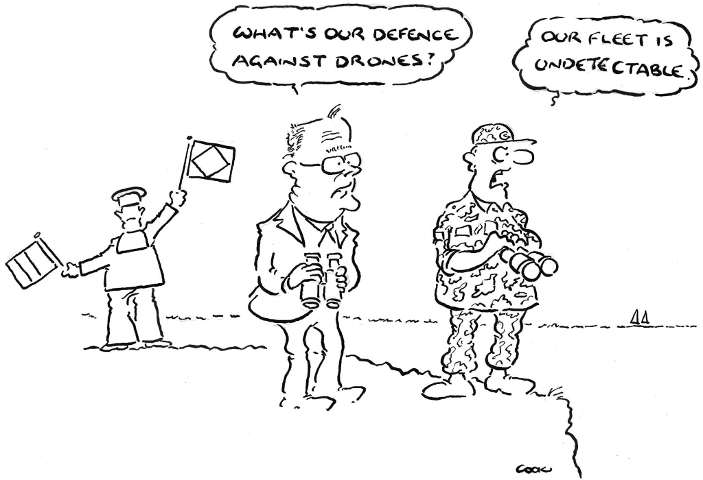 Wry & Dry #30 FY-24 AUKUS. Sleepy Joe goes all in. Feeding the chooks ...